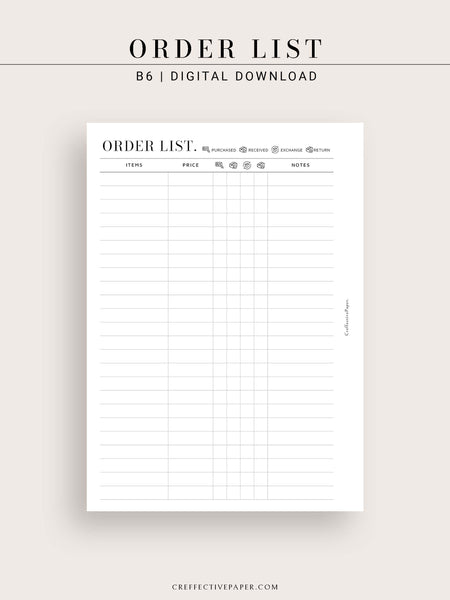 N125 | Order List, Online Shopping Tracker, Purchase History, Spending ...