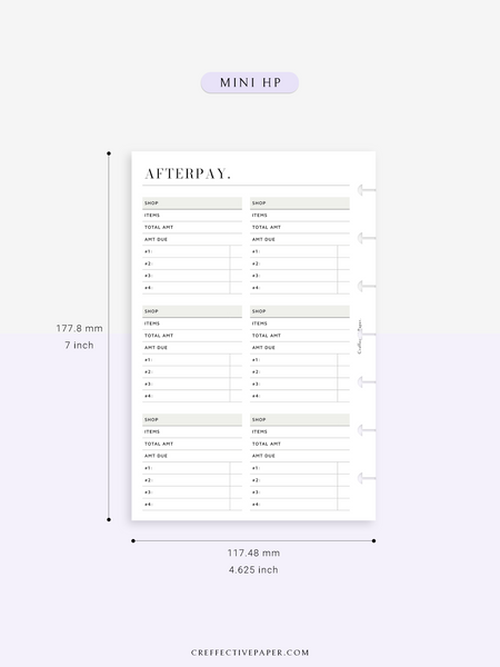 T131 | Afterpay Tracker – CreffectivePaper