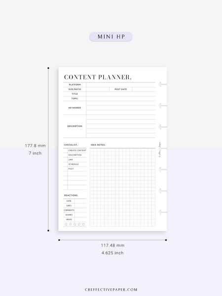 N131-6 | Content Planner for Social Media – CreffectivePaper