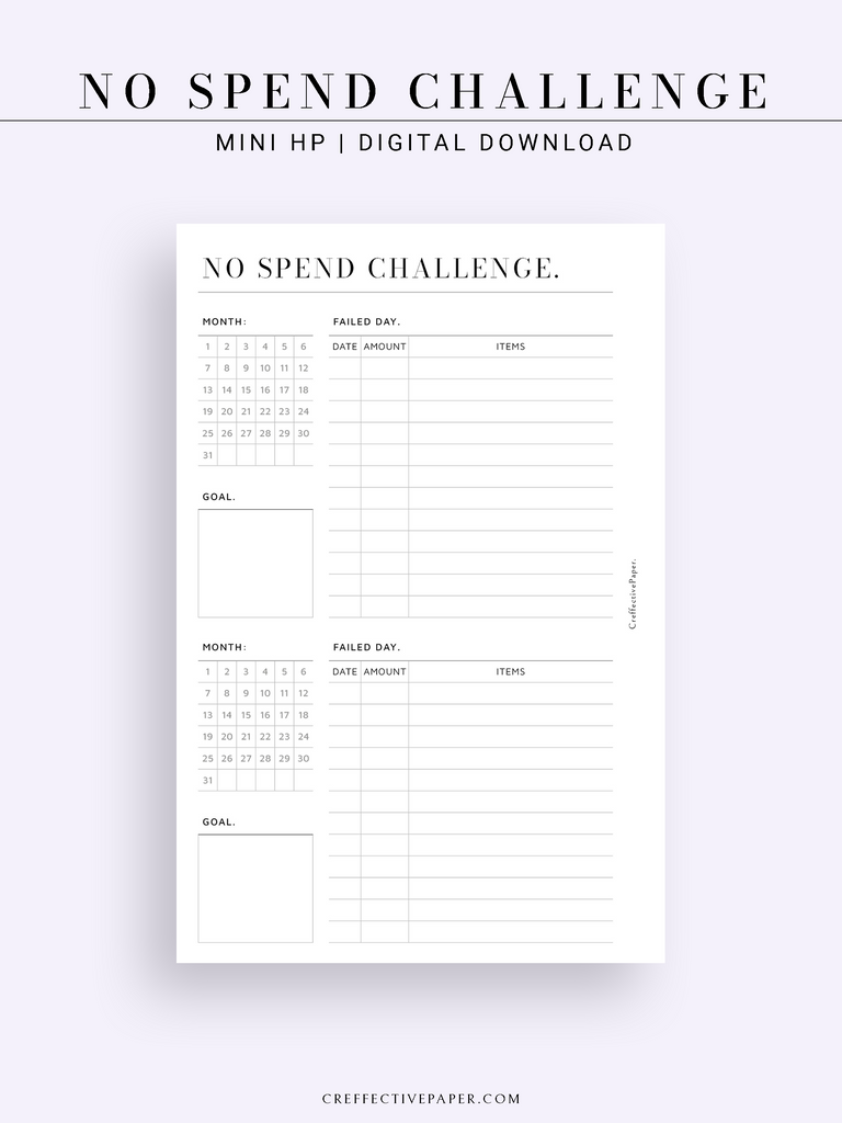 T133 | No Spend Challenge – CreffectivePaper