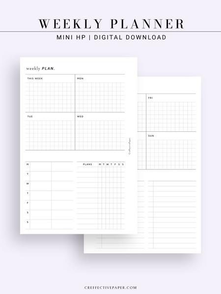 W121 | Weekly Planner, WO2P – CreffectivePaper