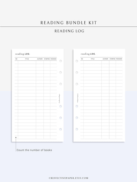 B102 | Book Review & Reading Journal Bundle Printable – CreffectivePaper
