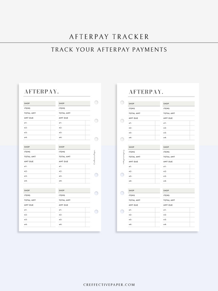 T131 | Afterpay Tracker – CreffectivePaper