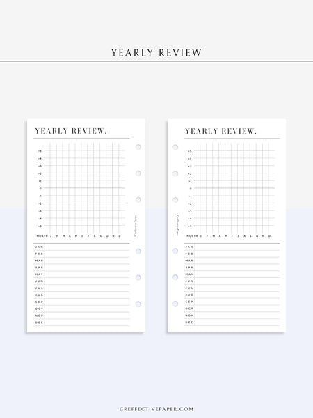 Y108 | Yearly Review, Year at a Glance, Yearly Overview – CreffectivePaper