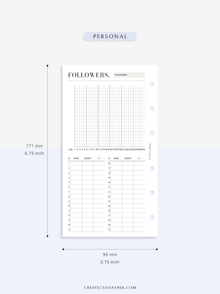N131-1 | Follower & Subscriber Tracker for Social Media – CreffectivePaper