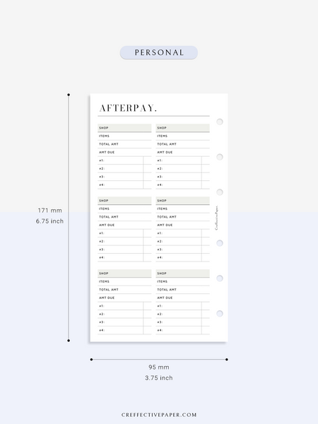 T131 | Afterpay Tracker – CreffectivePaper