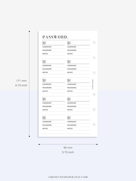 T119 | Website Login Password Tracker – CreffectivePaper