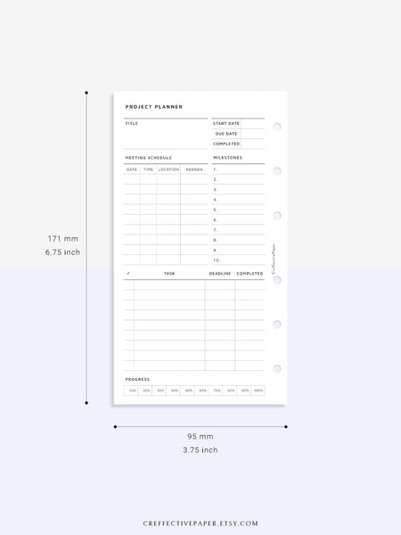 N106 | Project Planner Template – CreffectivePaper