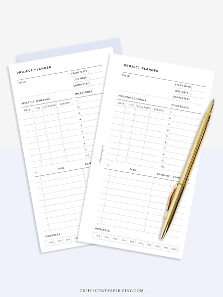 N106 | Project Planner Template – CreffectivePaper