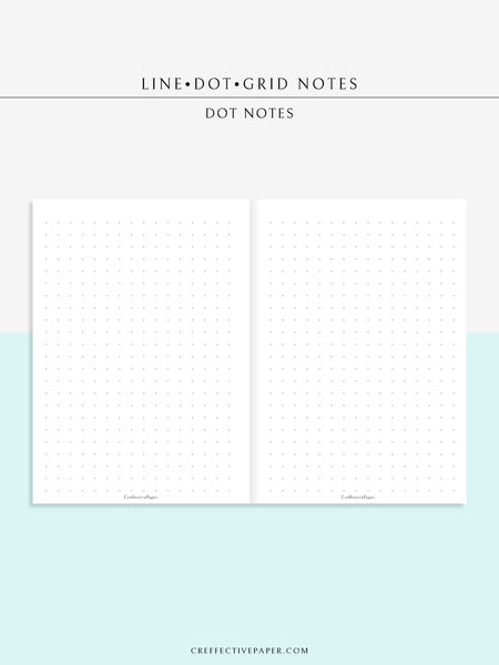 N101-3 | 5mm Line Dot Grid Notes – CreffectivePaper