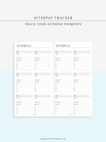 T131 | Afterpay Tracker – CreffectivePaper