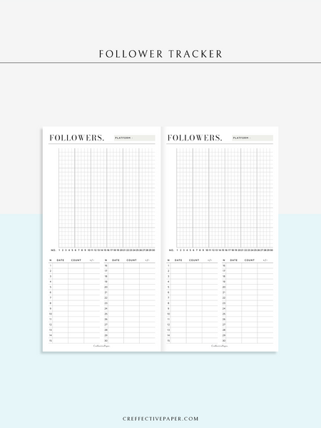 N131-1 | Follower & Subscriber Tracker for Social Media – CreffectivePaper