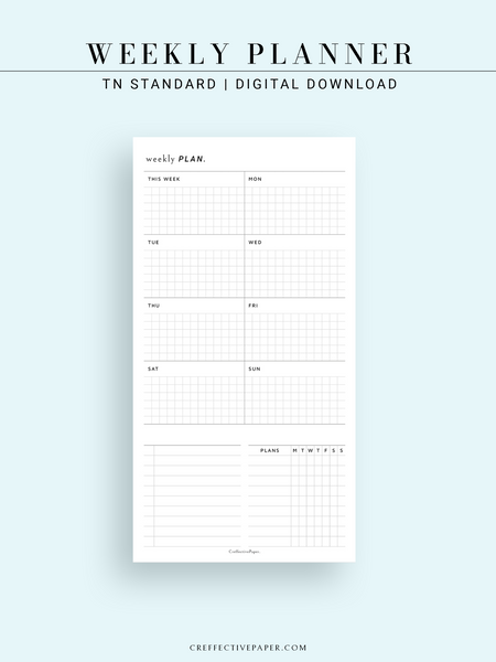 W122 | Weekly Planner, WO1P – CreffectivePaper