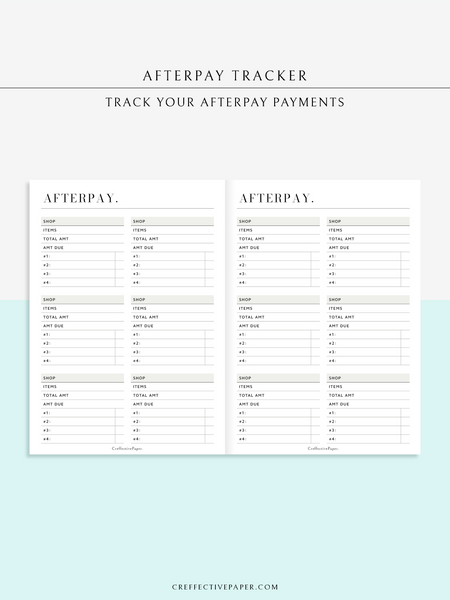 T131 | Afterpay Tracker – CreffectivePaper