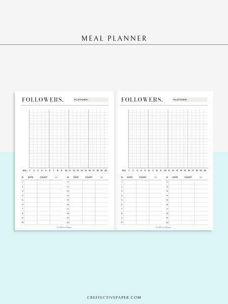 N131-1 | Follower & Subscriber Tracker for Social Media – CreffectivePaper