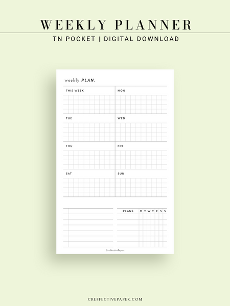 W122 | Weekly Planner, WO1P – CreffectivePaper