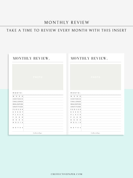 M119 | Monthly Review, Month at a Glance, Monthly Overview ...