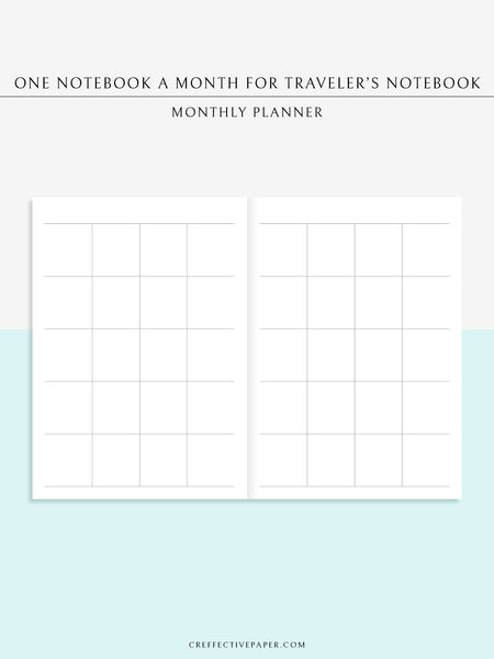One Notebook A Month for Traveler's Notebook – CreffectivePaper