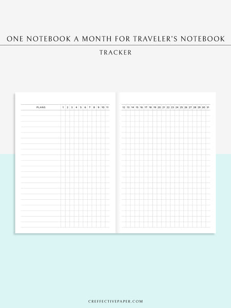 One Notebook A Month for Traveler's Notebook – CreffectivePaper