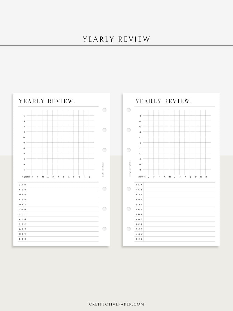 Y108 | Yearly Review, Year at a Glance, Yearly Overview – CreffectivePaper