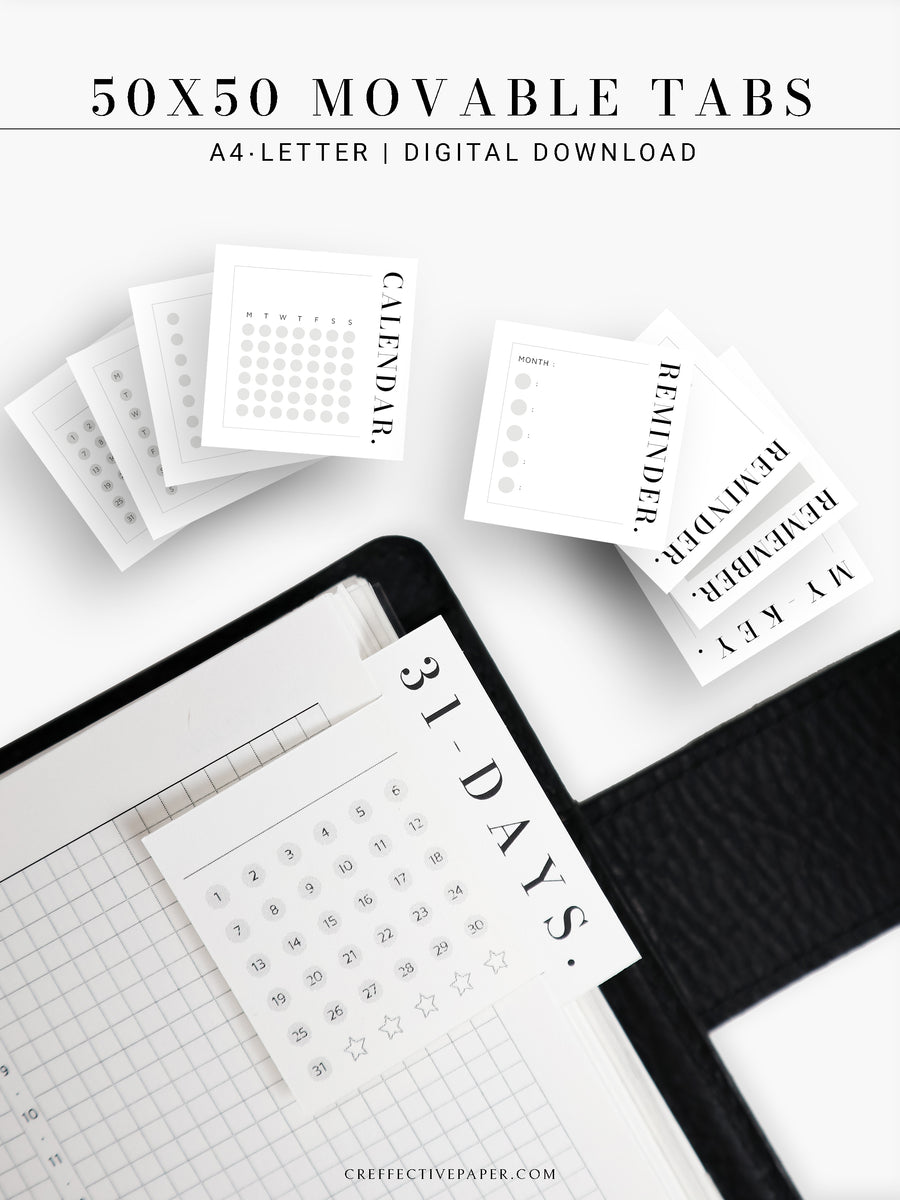 DA121 | 50x50 Movable Tabs & Notes – CreffectivePaper