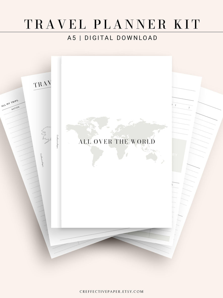 N117 | Travel Planner Bundle, Trip Overview, Vacation Planning ...